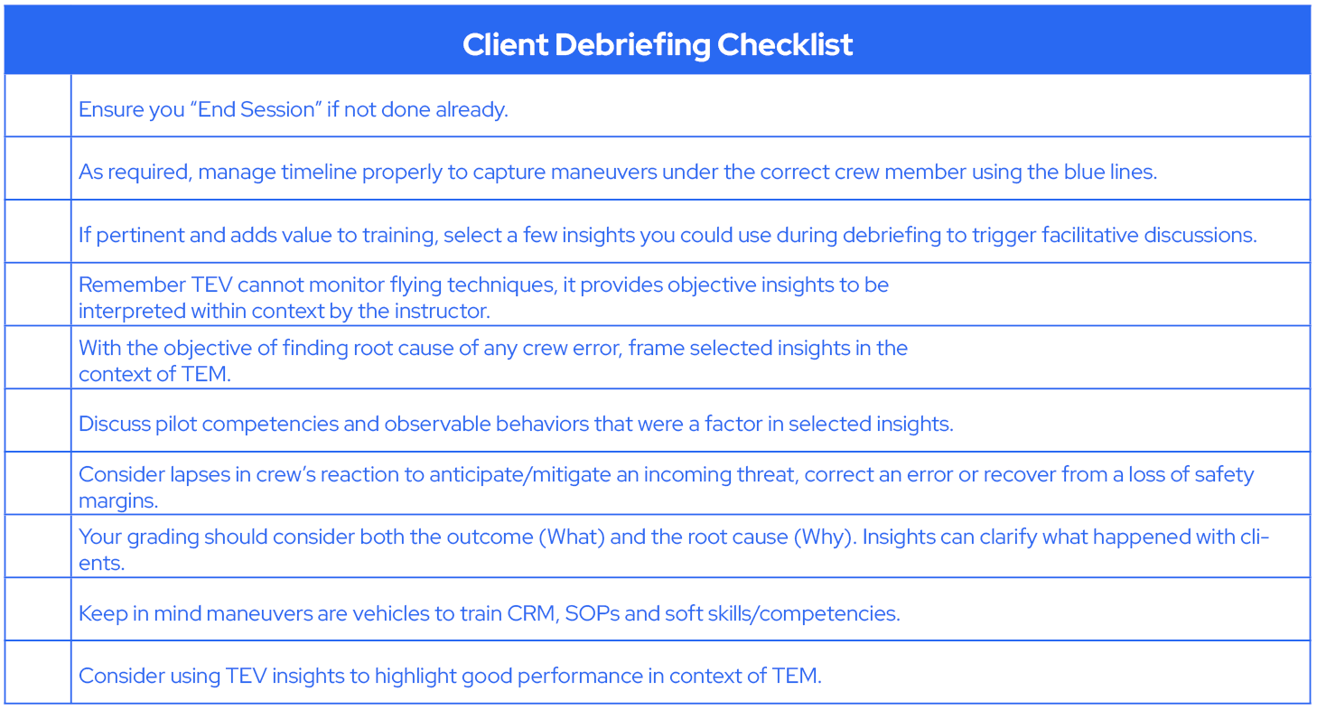 Debriefing Tips – CAE