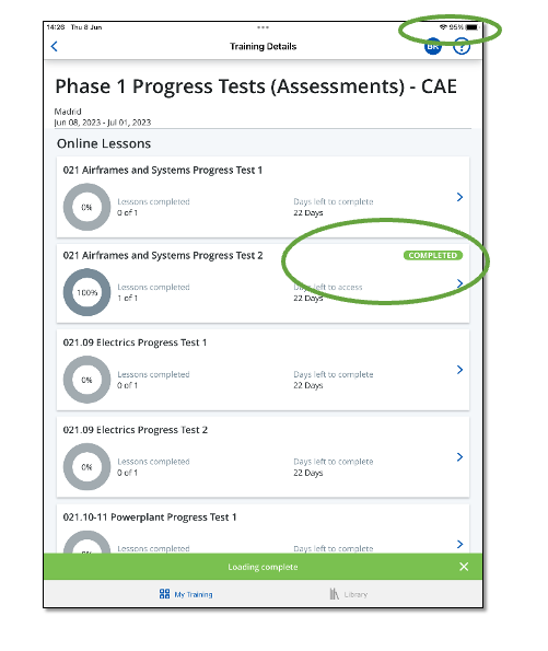How to access e-learning content in offline mode with Crew Training – CAE